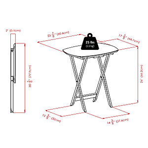 Winsome Chandler Snack Tables, Dark Espresso finish