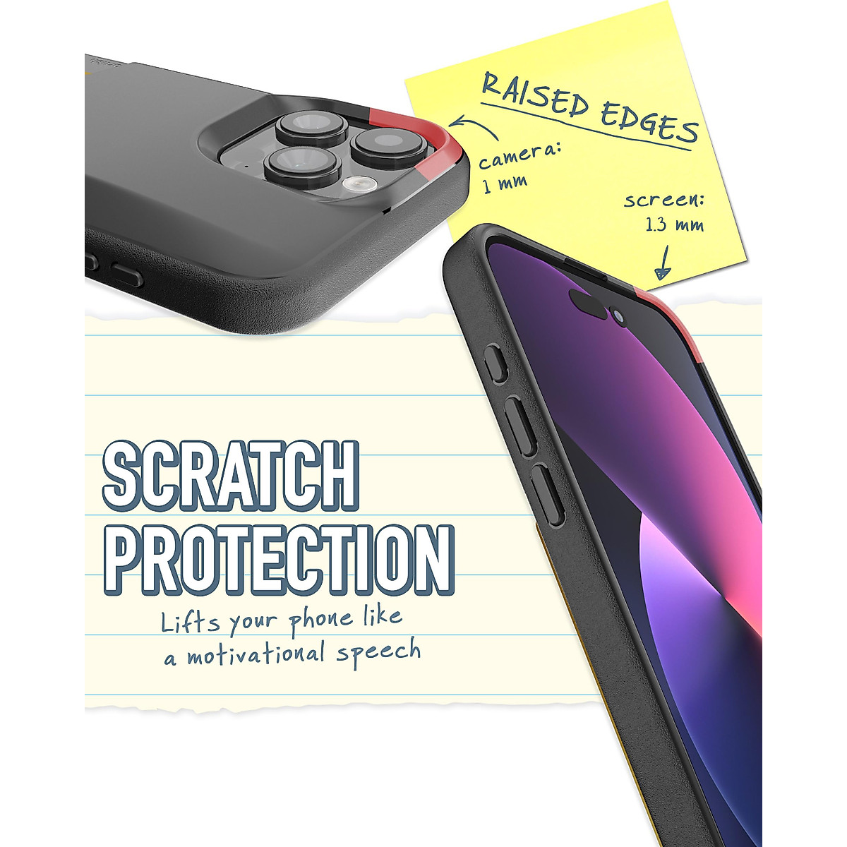 Smartish iPhone 15 Pro Max Wallet Case - Wallet Slayer Vol. 1 [Slim + Protective] Credit Card Holder - Drop Tested Hidden Card Slot Cover Compatible with Apple iPhone 15 Pro Max - Black Tie Affair