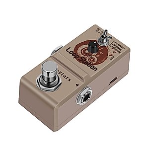 Keytars Guitar Looper Pedal Loop Station Unlimited Overdubs 10 Minutes of Looping, 12 time, and Reverse USB Port 3Mode Mini Size True Bypass (KTS-LN332S)