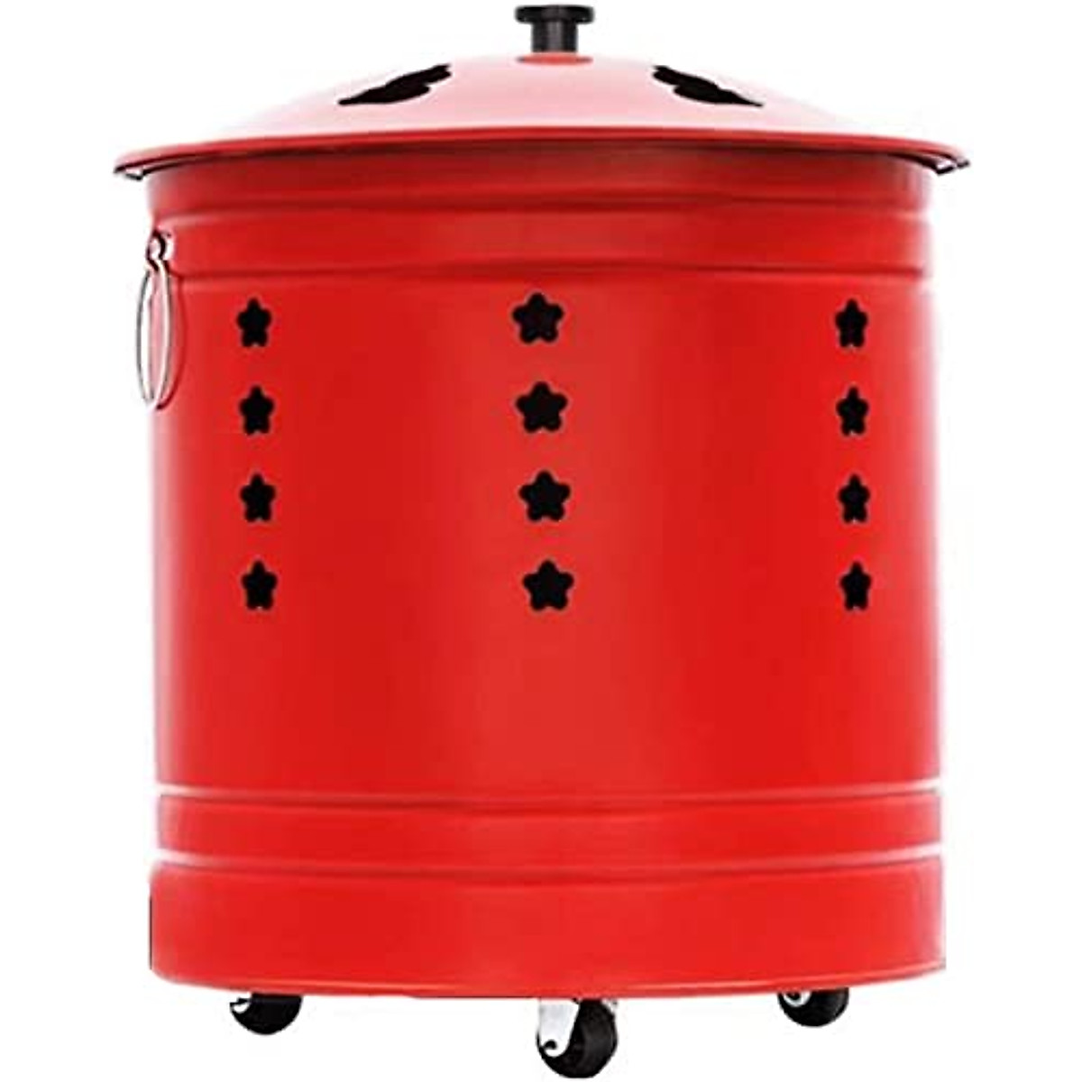 LUCKSHINE Stainless Steel Burner, Garden Burner, 360° Swivel Wheel, for Burning Garbage, Paper, Leaves (Size : 32x36.5cm)