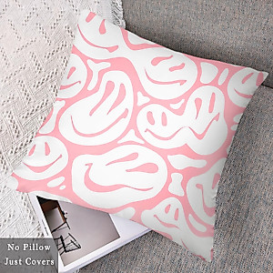Pecfamly Cute Pink Aesthetic Preppy Teen Teenage Girl Room Decor, Bedroom Decor for Teen Girls Aesthetic (18"X18", Pack of 2, No Inserts)