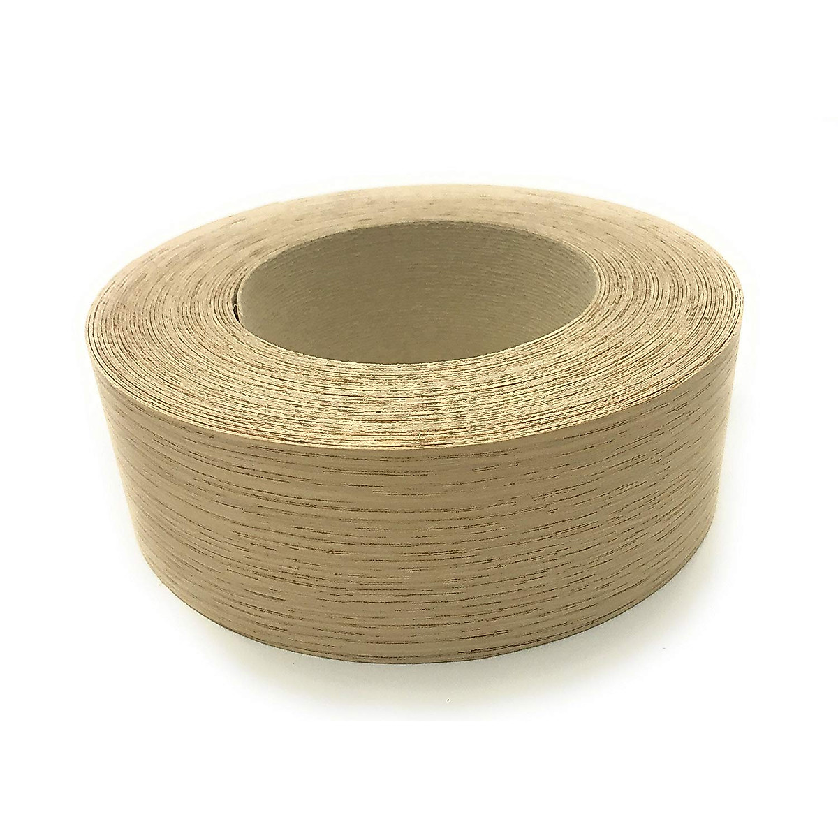 Edge Supply White Oak 2" x 25' Roll Preglued, Wood Veneer Edge Banding, Iron on with Hot Melt Adhesive, Flexible Wood Tape Sanded to Perfection. Easy Application Wood Edging. Made in USA