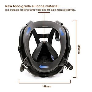 Bgs13 Full Face Respirаtor Reusable, Gas Cover Organic Vapor Mask and Anti-fog,dust-proof Full Face Cover ,Protection for for painting, mechanical polishing, logging, welding and other work protection