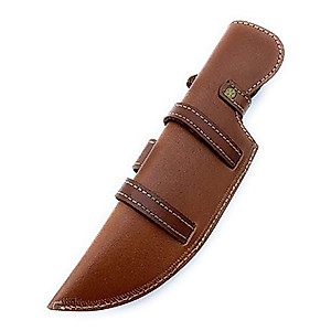 11" long custom handmade leather sheath for 6–6.5" blade tracker knife 2-2.3" wide