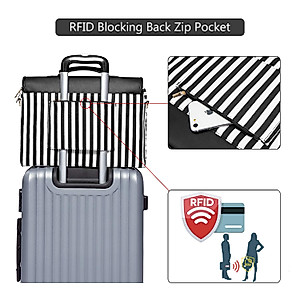 LOVEVOOK Computer Bag Laptop Bag for Women Cute Laptop Messenger Bag for Work College, Slim-Black, 15.6-Inch