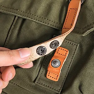 Gootium Canvas Messenger Bag - Vintage Shoulder Bag 16" Laptop Sleeve Bag Courier Style Purse Crossbody Campus Work Bag, Olive