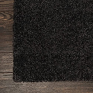 Unique Loom Solo Collection Area Rug - Calabasas (7' 10" x 10' Rectangle, Charcoal/ Black)
