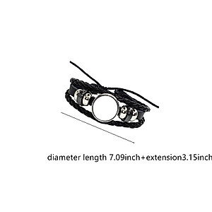 TV Movie Bracelet Charm, Horror Halloween Leather Bangle Gift for Women, Men