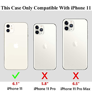 Vofolen 2-in-1 Case for iPhone 11 Case Wallet Credit Card Holder ID Slot Detachable Hybrid Protective Slim Hard Shell Magnetic PU Leather Folio Pocket Flip Cover for iPhone 11 6.1 inch Mandala Grey