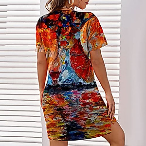 Women Dress Oversized Tshirt Dress for Women Be The Sun Not The Hotel Party Supplies Dress Winter Beach Clothes Winter Long Sleeve Dress for Women Dress for Shopping Mom Outfits