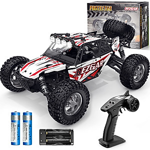 BEZGAR HB121 Hobby Grade 1:12 Scale RC Trucks, 4WD High Speed 45 Km/h All Terrains Electric Toy Off Road Sand Rall Buggy RC Truck RC Monster Car with Rechargeable Batteries for Boys Kids and Adults