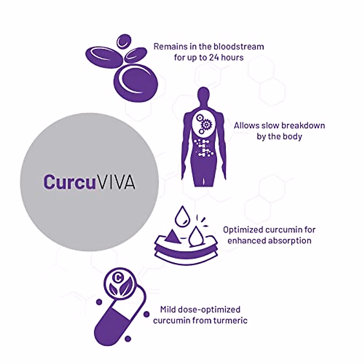 AOR, CurcuVIVA, Natural Supplement to Support Joint, Digestion and Liver Health, High Bioavailability Curcumin, 400 mg, Vegan, 60 capsules (60 servings)