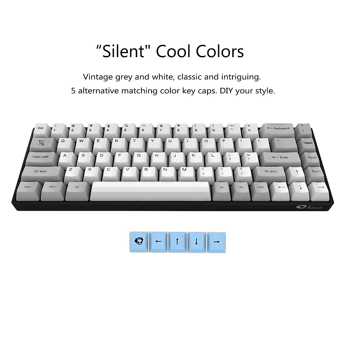 Akko 3068 Mini Mechanical Gaming Keyboard Bluetooth Wired Dual Mode Cherry MX Switch PBT Keycaps (Cherry MX Red)