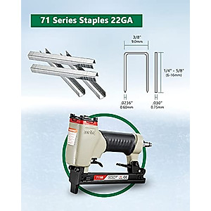 meite 7116B Upholstery Stapler -22 Gauge 3/8-Inch Crown or C Crown 1/4-Inch to 5/8-Inch Length Pneumatic Fine Wire Stapler
