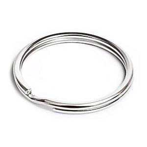 Prudance 100PCS Key Rings Metal Round Split Ring - Bulk Pack of 100-1" 25mm Diameter