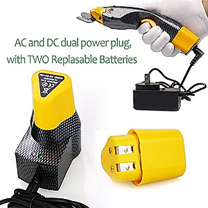 Loboo Idea Electric Scissors For Cutting Fabric, Easy Cutter Electric Scissors with 2 Blades for Crafts Sewing Cardboard Scrap-booking Leather, Zip Snip Cordless Electric Scissors Cutting Tool