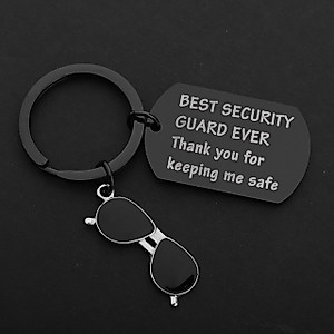 MAOFAED Security Guard Gift Thanks For Keeping Me Safe Security Guard Appreciation Thank You Gift (security guard black)