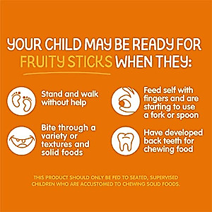HAPPYTOT Organics Fruity Sticks, Oat & Fruit Filled Grain Sticks, Banana & Mango, Organic Toddler Snack, 2.5 Ounce Bag (Pack of 6)