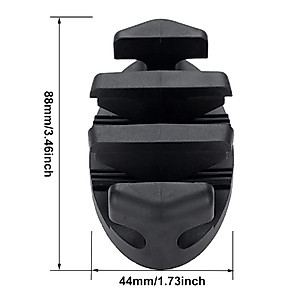 Yetaha 2PCS Zig Zag Anchor Cleat, Black Nylon Kayak Cleats for Canoes Marine Fishing Boat Kayak Accessories