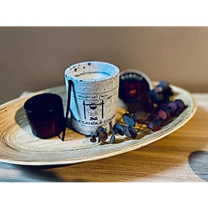 Mini Mandle | Sustainable 100% Soy Candle, Amber Glass Jar, Wood Wick, 2oz Candle (Vanilla, 2oz)