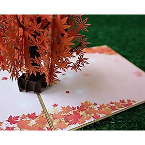 TIMMOR MAGIC 3D Pop Up cards, Golden Maple Tree Cards, Birthday Cards, Mom Cards, Thank you Cards, Greeting Cards (Golden Maple)