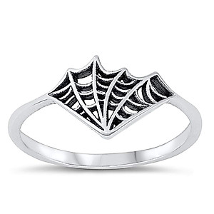 CloseoutWarehouse Sterling Silver Spider web Ring Size 7