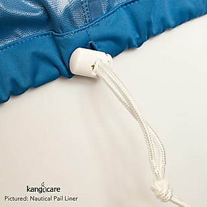 Kanga Care Seam Sealed Drawstring Reusable Diaper Pail Liner Large Barrel Shape 26" height x 51" top x 33" base | Peacock