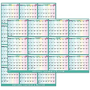 2023-2024 Yearly Wall Calendar - Yearly Wall Calendar 2023-2024, 2023-2024 Dry Erase Calendar with Julian Date, Jul. 2023 - Jun. 2024, Thick Paper, Vertical/Horizontal, Reversible, 34.8" x 22.9