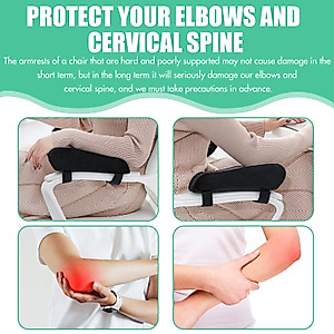 XJ-HOME Office Chair Arm Covers, Ergonomic Armrest Pads, Farewell to Pain in Arms and Shoulders Skin Friendly Velvet, Elbow Support Cushion, Arm Riser for Desk Chair, Gaming Chair, Car Seat, 2 Pack