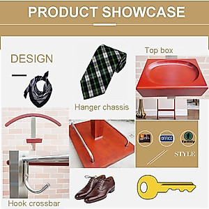 KARMIO Suit Valet Stand with Pant Bar Clothing Valet Rack with Small Tray Wood Freestanding Valet Rack for Women and Men,Used in Entryway Office Living Room