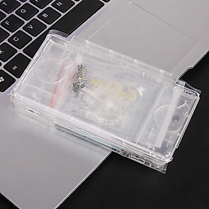 JMXLDS New Full Housing Case Cover Shell with Buttons Replacement Parts For Nintendo DS Lite NDSL Game Console-Crystal Clear