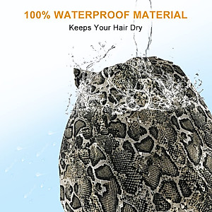 2 pieces of Shower Cap, Improved Design High-Quality Shower Cap for Women, Lightweight,100% Waterproof, Reusable bonnets for black women. (Venetian style)