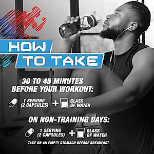 Extra Strength Nitric Oxide Supplement L Arginine 3X Strength - Citrulline Malate, AAKG, Beta Alanine - Premium Muscle Supporting Nitric Booster for Strength & Energy to Train Harder - 180 Capsules