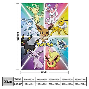 Anime Throw Blanket, 30x40 inch Fleece Blanket Lightweight Blankets for Sofa, Couch, Bed, Camping, Travel - Super Soft Cozy Microfiber Blanket and Xmas Gift