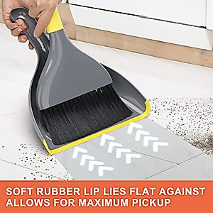 Small Broom and Dustpan Set,Mini Handheld Dust pan with Cleaning Brush Combo for Home,Desktop,Sofa,Kitchen,Keyboard,Sweeping