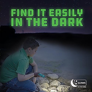 LitezAll Glow in The Dark Flashlight | Rubber Coated Mini Flashlight LED Flashlight | Battery Operated Mini Flashlights for Kids and Pocket Flashlight Gifts for Men | 2 Pack, Batteries Included
