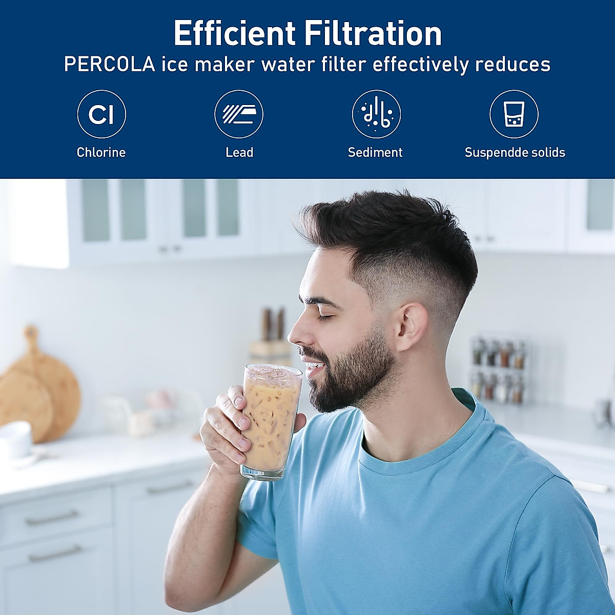 PERCOLA 9980 Water Filter, NSF 42, 53 & 401 Certified Filter Replacement for Kenmore 46-9980, 469980, 9980-KM, 9980 (replaces ADQ74793502) AGF80300805 (3 Pack)