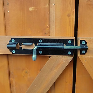 Livavege Outdoor Storage Cabinet with Workstation - Wooden Garden Shed with 3 Shelves and Lockable Door, Outside Waterproof Tool Storage Shed for Patio Furniture, Backyard, Lawn, Meadow, Farmland