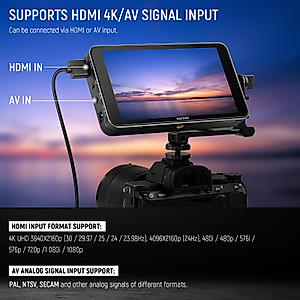 NEEWER F400 PRO 6 Inch Camera Field Monitor, Waveform, Vector Scope, Full HD 1920x1080 IPS 4K HDMI Input DSLR Video Peaking Focus Assist, DC Input Output, Tilt Arm, F550 Battery & Charger Included