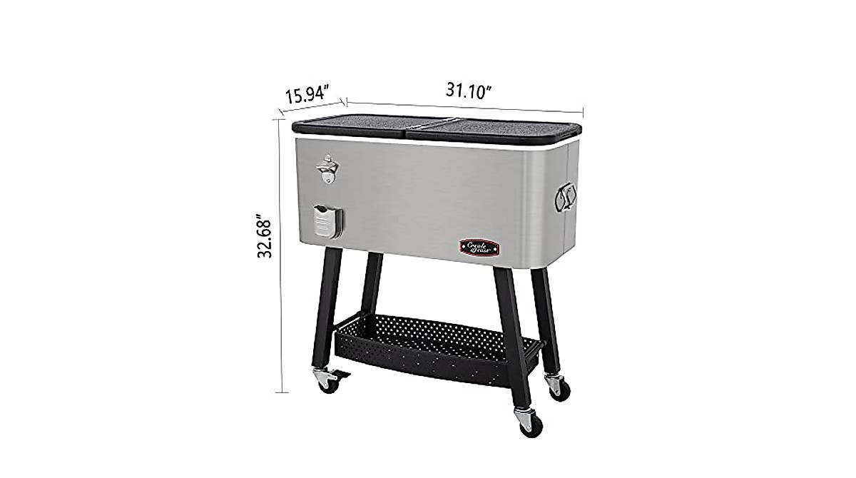 CreoleFeast 80-Quart Rolling Cooler for Outdoor Fun