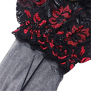 Soultopxin Thigh High Stockings Lace Top Stay Up Silky Semi Sheer Pantyhose for Women Hold Up