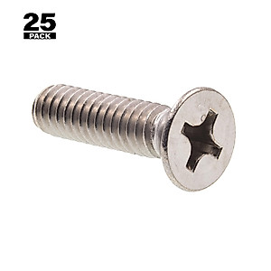 Prime-Line 9001853 Machine Screws, Flat Head, Phillips Drive, 1/4 in-20 X 1 in (25 Pack)
