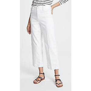 PAIGE Women's Nellie Culotte Jeans, Crisp White, 26