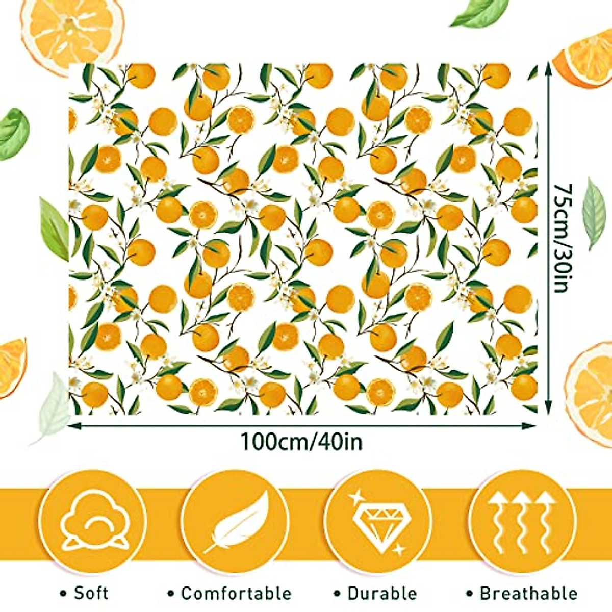 Tudomro Baby Blanket for Toddler Soft Orange Cotton Receiving Blanket Orange Baby Blanket Large Orange Baby Blanket Bathing Towel for Unisex Toddler Girl Boy Infant Newborn, 30 x 40 Inches