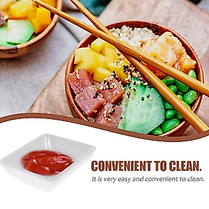 BESTonZON Ceramic Dip Bowls Sets, 3 In White Dipping Sauce Bowls/Dishes for Tomato Sauce, Soy, BBQ and other Party Supplies,Set of 4 Appetizer Plates