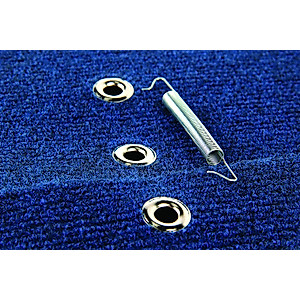 Camco Wrap Around Step Rug | Protects Your RV from Unwanted Tracked in Dirt | Works on Electrical and Manual RV Steps | Blue (42924)