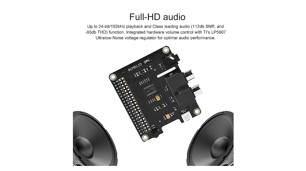 Pi HiFi DAC+ Expansion Board for Raspberry Pi | High-Quality Audio