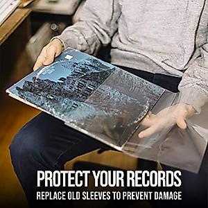 Vinyl Fever Record Sleeves [125 Pack] - Outer Album Covers with Premium Clarity - Durable 3 Mil Thick Polypropylene Sleeves for 12 Inch LPs and Archival Album Storage