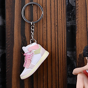 MPK Mini Basketball Sneaker Keychain 3D Stereo Model Shoes Shoe Model Pendant decorate Send a Gift interesting gadgets (4-color(4pack))