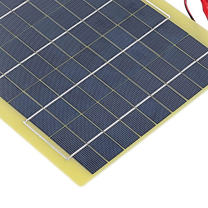 HYWHUYANG 5W Solar Panel,Portable Polysilicon Waterproof Material Solar Battery Charger for Charging 12V Battery of RV Boat Trailer ATV Car